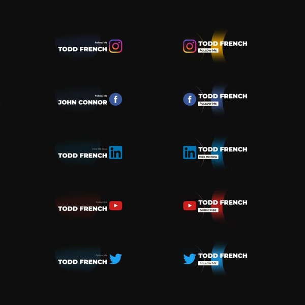 Lower Third Social Media - Etsy