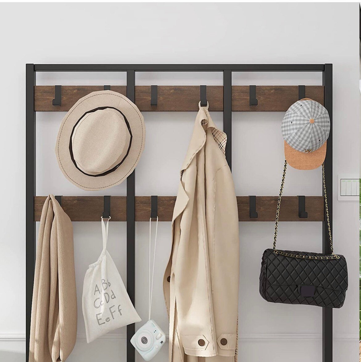 3 Tier Hall Tree Hat and Coat Stand Hallway Shoe Rack Bench - Etsy UK