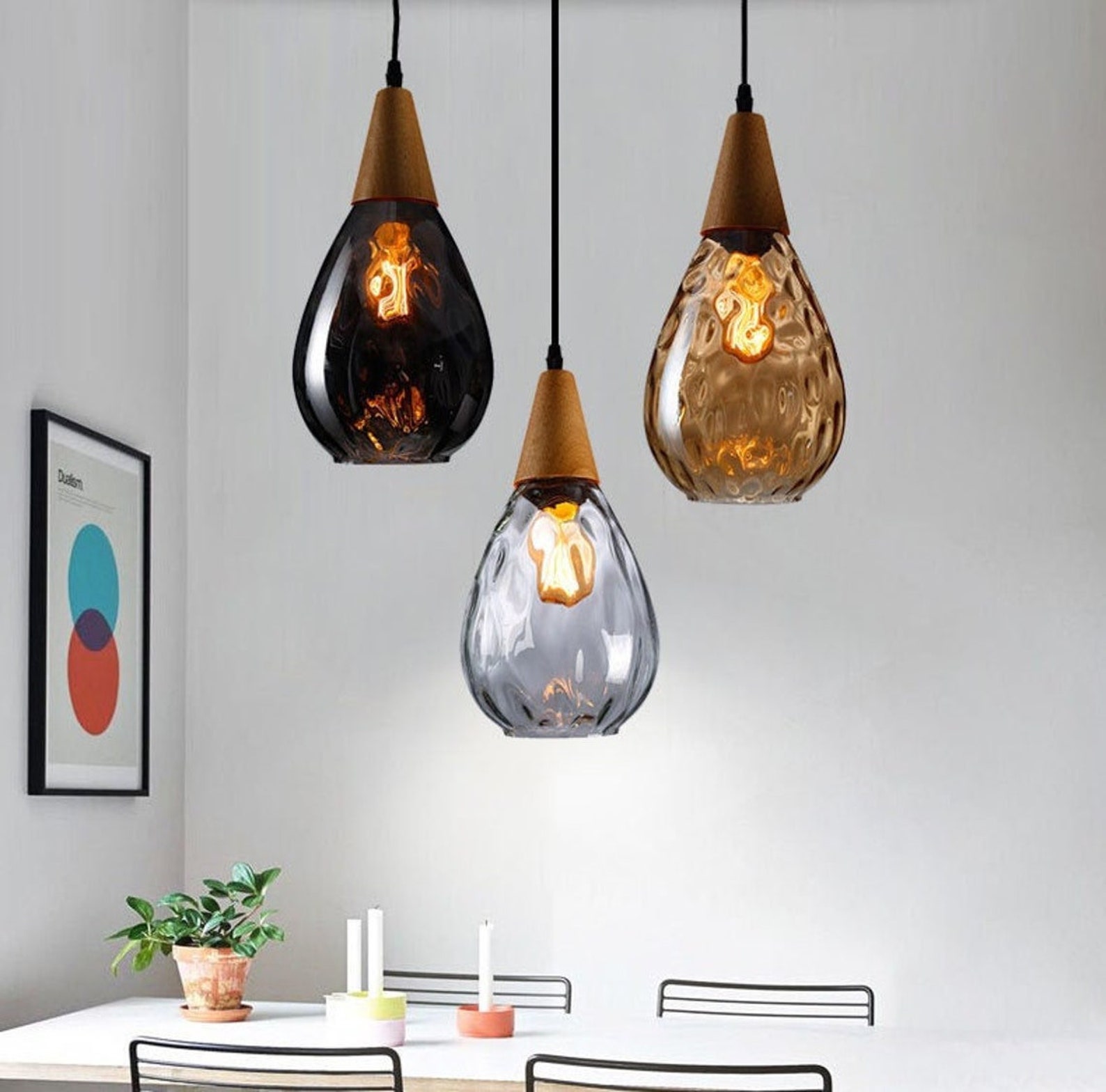 Pendant Light Water-grain Glasslighting Pendantceiling - Etsy