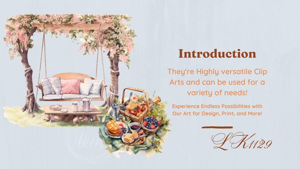 Watercolor Countryside Picnic Pink Romantic Theme , High Quality Clip ...