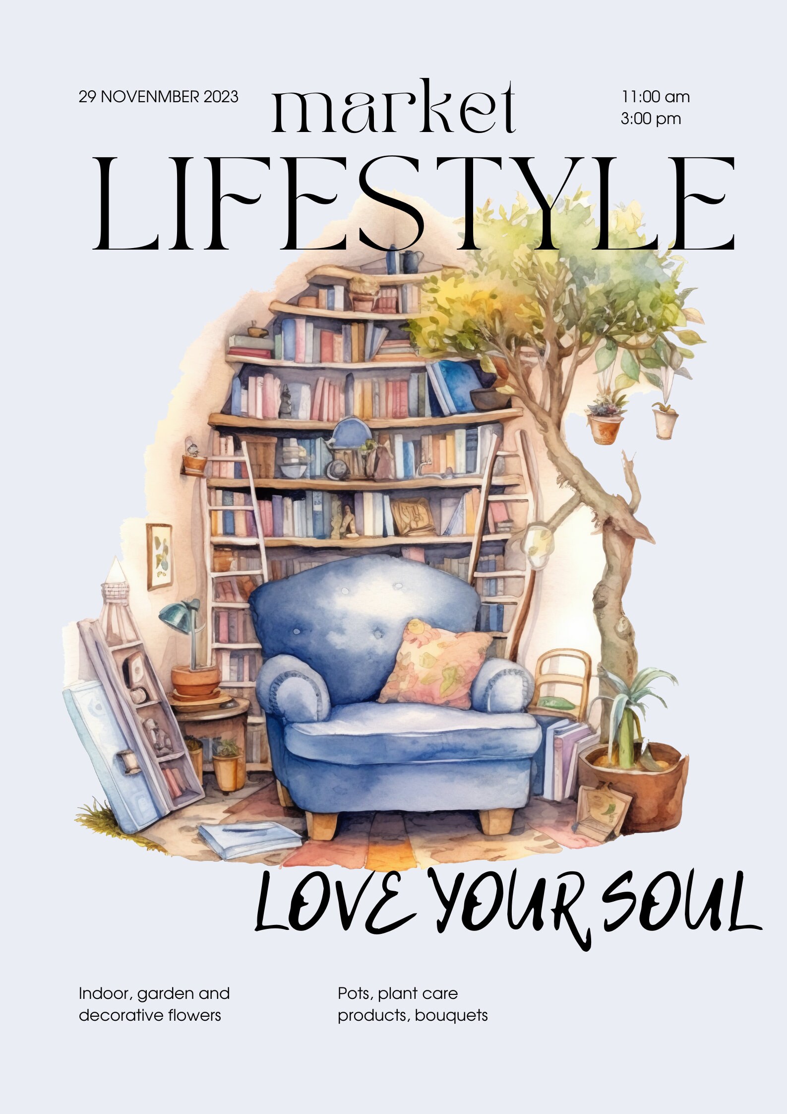 Watercolor Cozy Reading Corner , High Quality Clip Arts ,transparent ...