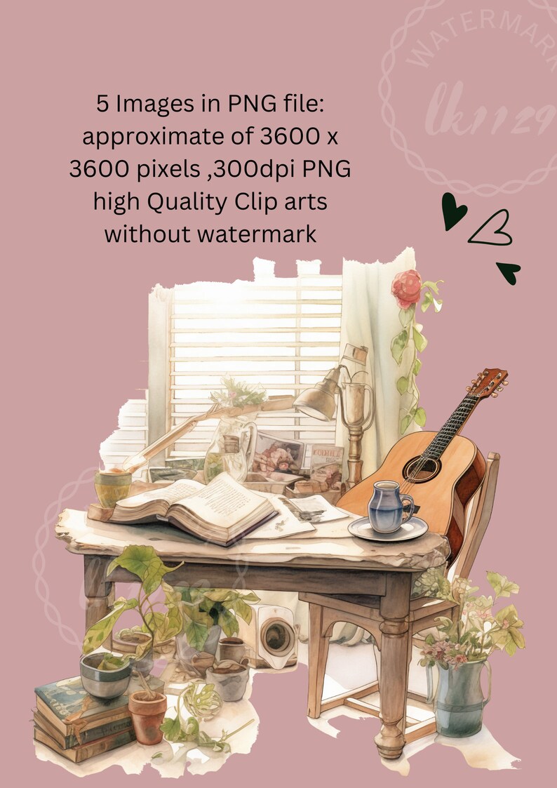 Watercolor Cozy Reading Corner , High Quality Clip Arts ,transparent ...