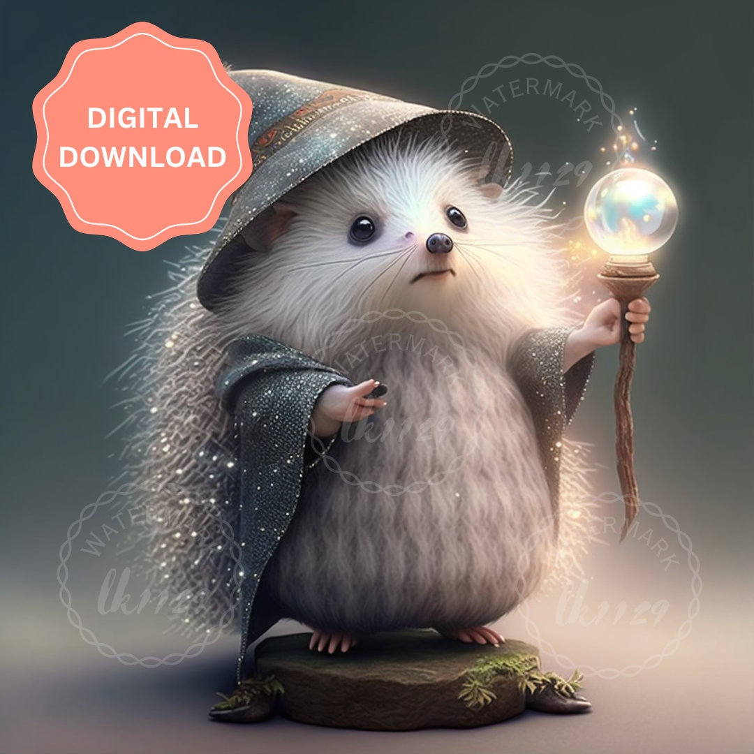 Seeking the Source of Magic / Magic Hedgehog 1 Digital Art - Etsy