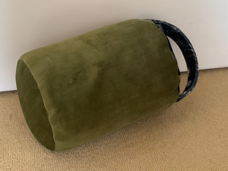 Handmade Velvet Door Stop Emma J Shipley & Olive Green Upholstery ...