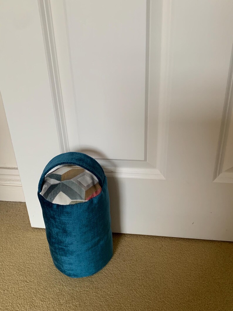 Handmade Velvet Door Stop Plain Teal Green and Porter & Stone Tutti ...