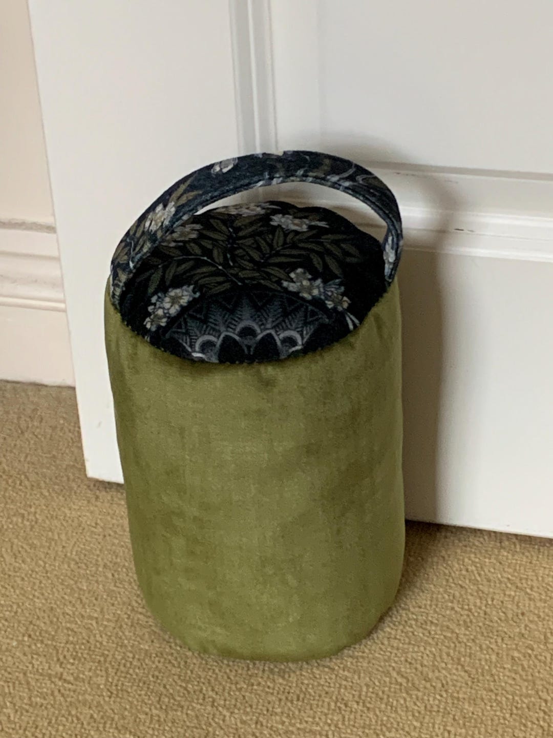 Handmade Velvet Door Stop Emma J Shipley & Olive Green Upholstery ...