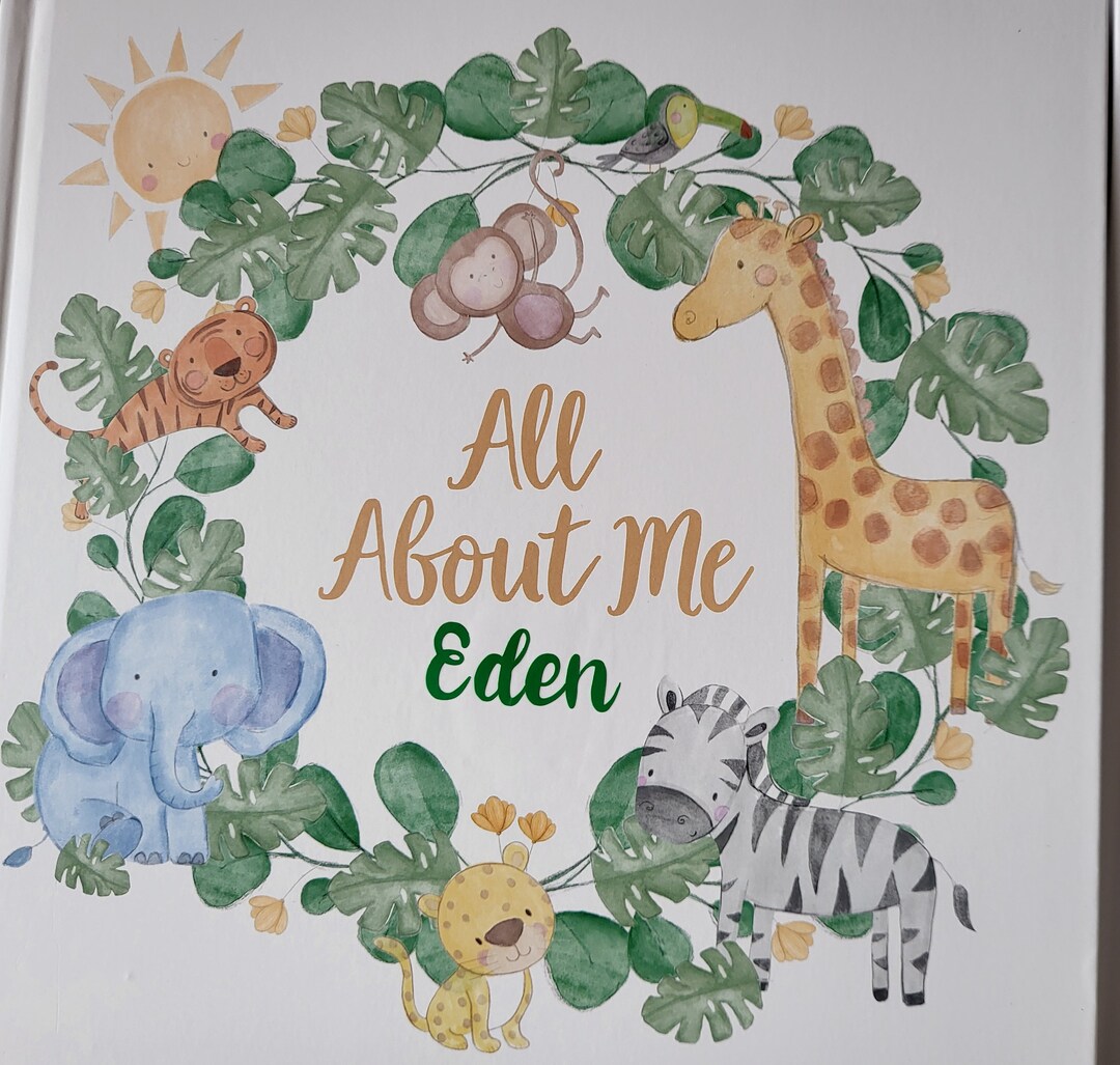 All About Me Personalised Baby Record Book I My First Year Memory Book ...