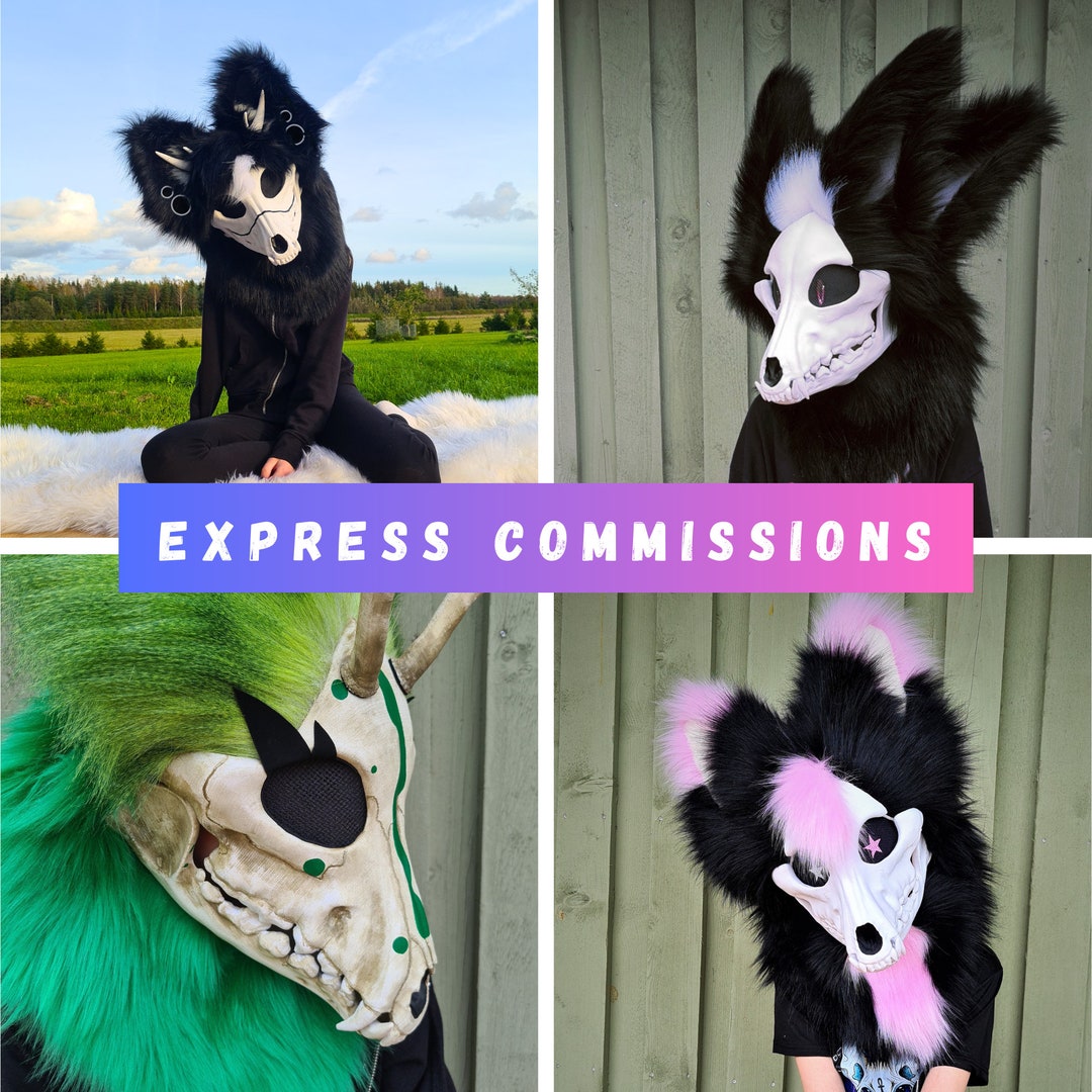 EXPRESS. Custom Order Fursuit Skulldog Head, Read the DESCRIPTION - Etsy UK