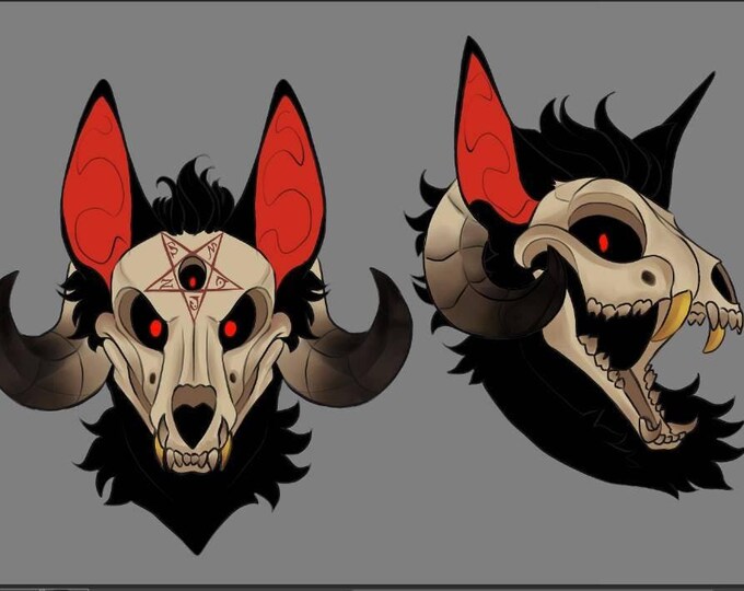 Custom Order Fursuit Skulldog Head - Etsy