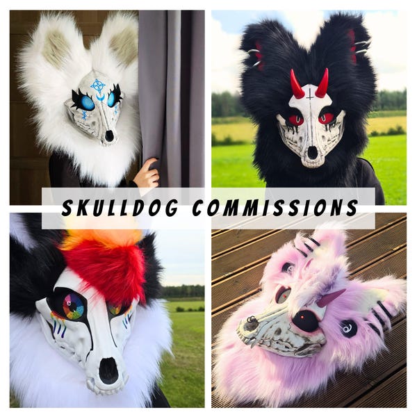 Skull Dog Mask - Etsy