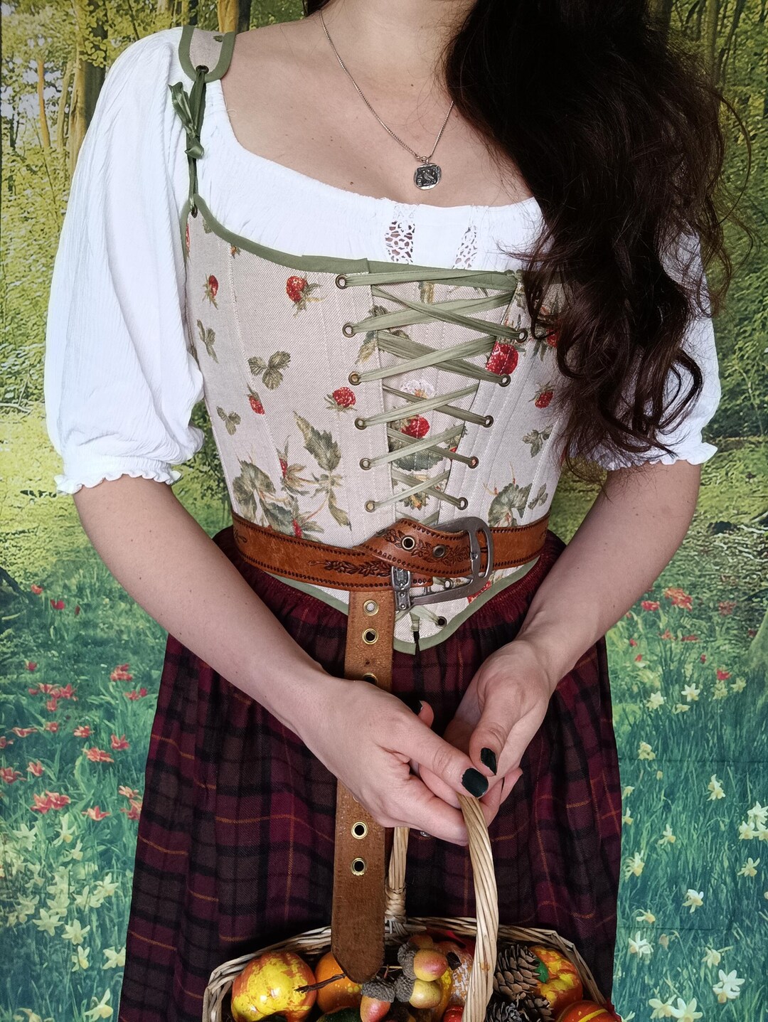 Reversible Cottagecore Corset Bodice, Renaissance Corset, 18th Century ...