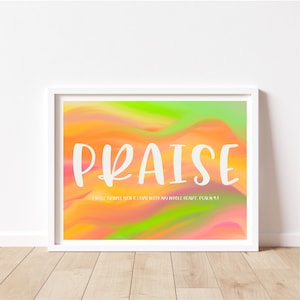 Praise Christian Art | Digital Download | JPEG | PDF - Etsy