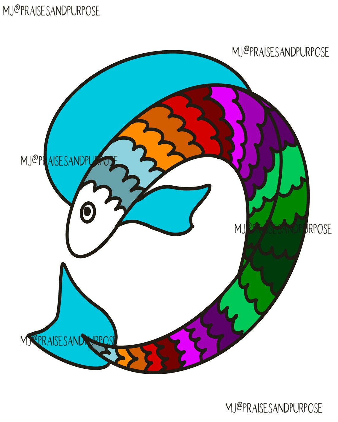 Fish Rainbow | Ocean Theme | JPEG PDF and PNG | Wall Art - Etsy
