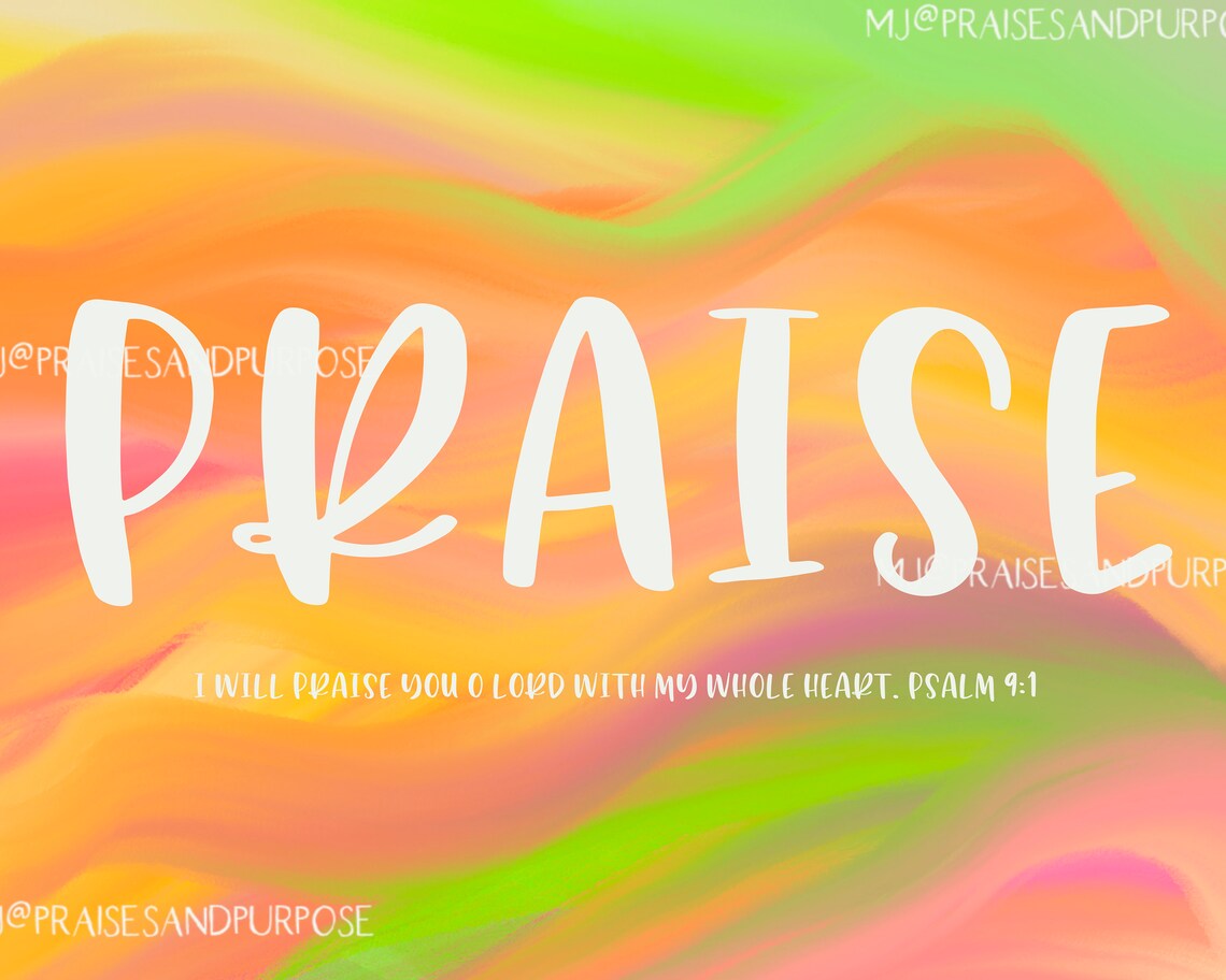 Praise Christian Art | Digital Download | JPEG | PDF - Etsy