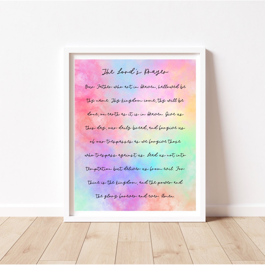 The Lord’s Prayer - Colorful - Etsy