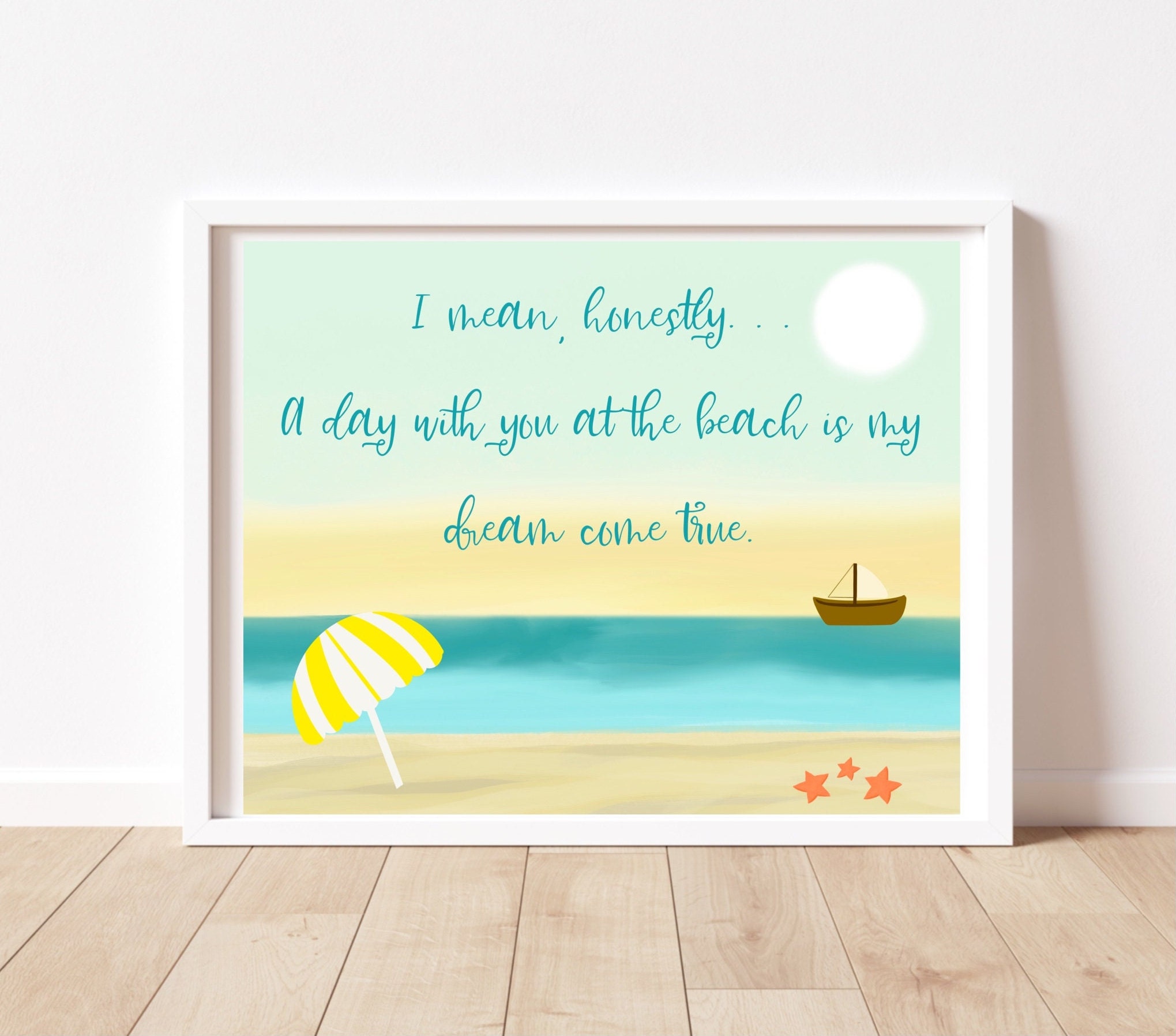 A Day at the Beach Digital Download PDF JPEG - Etsy
