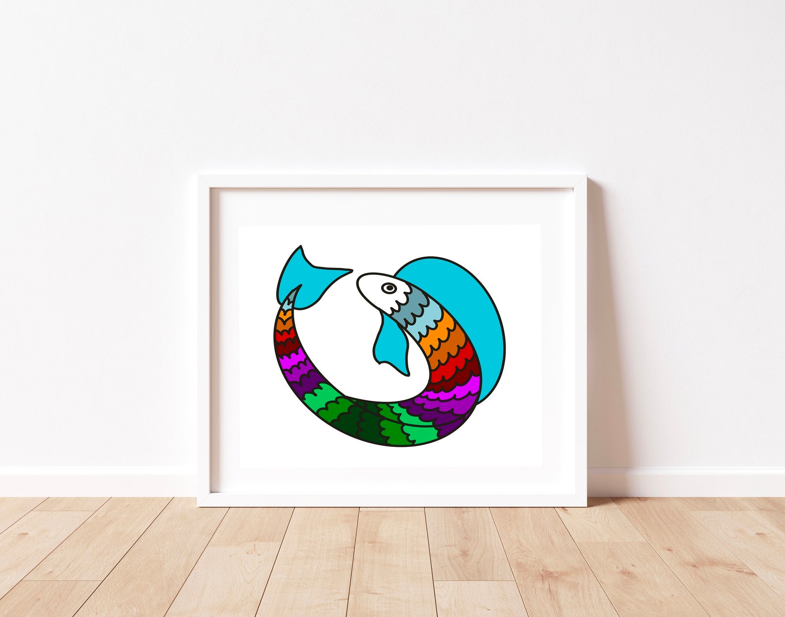 Fish Rainbow | Ocean Theme | JPEG PDF and PNG | Wall Art - Etsy