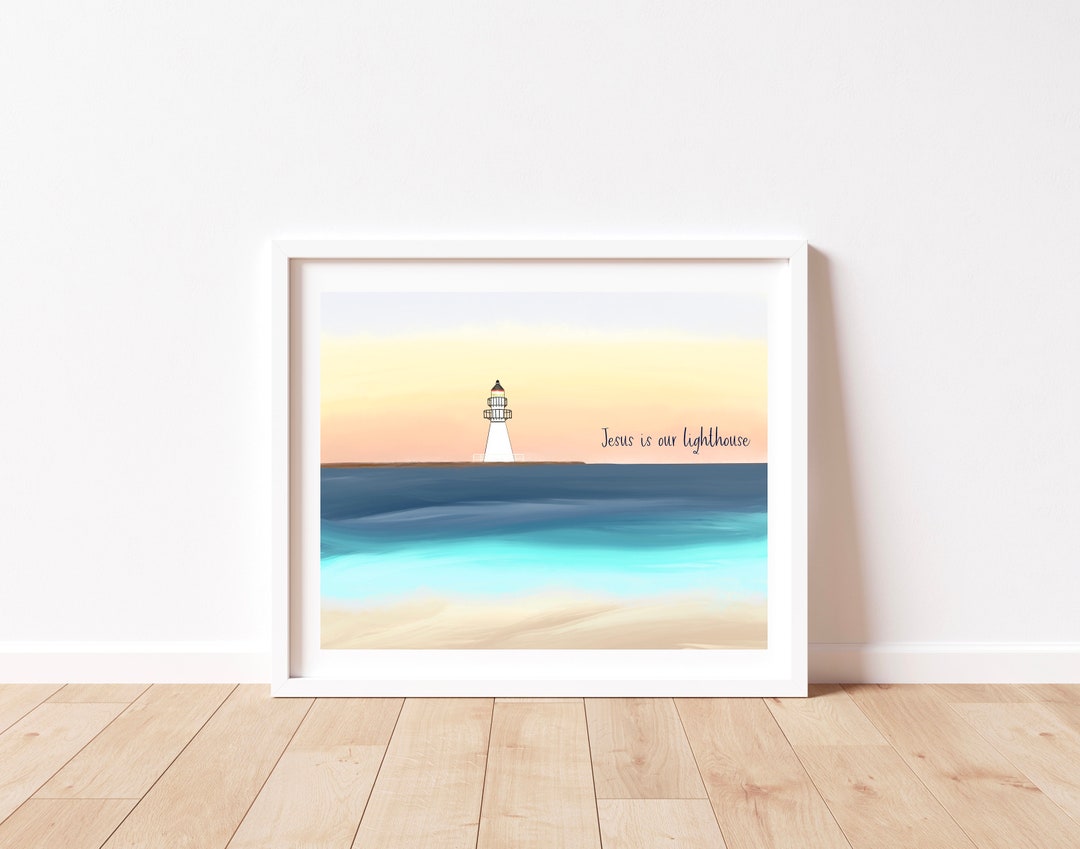 Jesus is Our Lighthouse | Lighthouse | Christian Art | Digital Prints ...