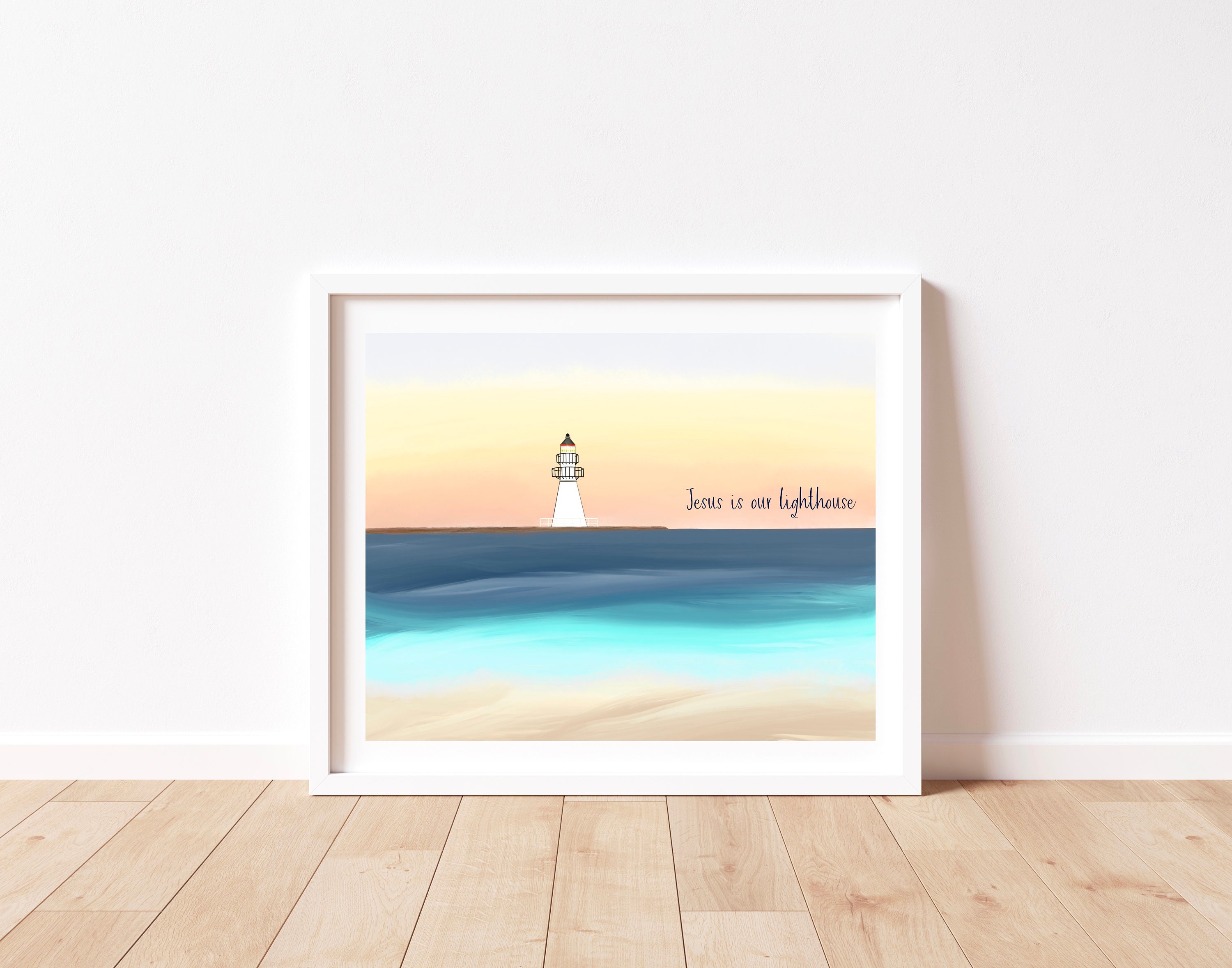 Jesus is Our Lighthouse | Lighthouse | Christian Art | Digital Prints ...