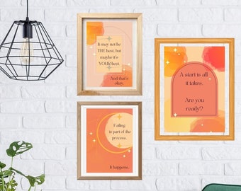 Purple Printable Motivational Wall Art Gallery/ Simple Modern Prints ...