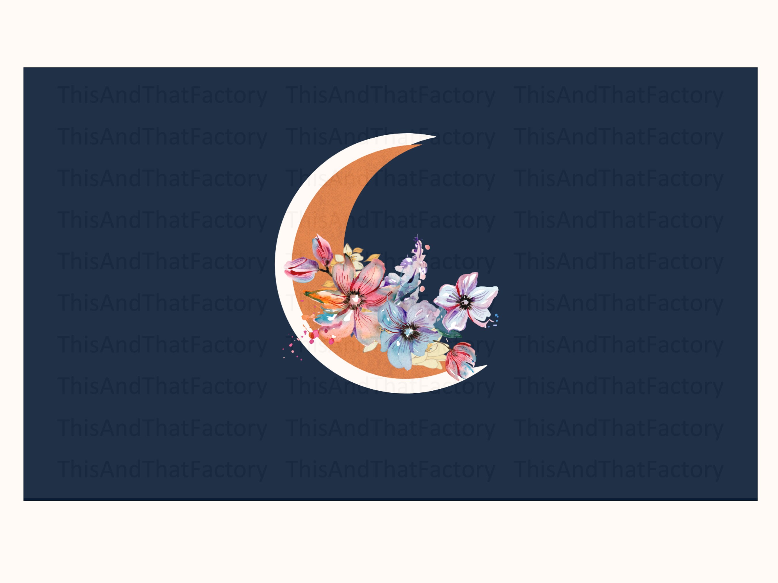 Moon Flowers Ver 1 Desktop Wallpaper - Etsy