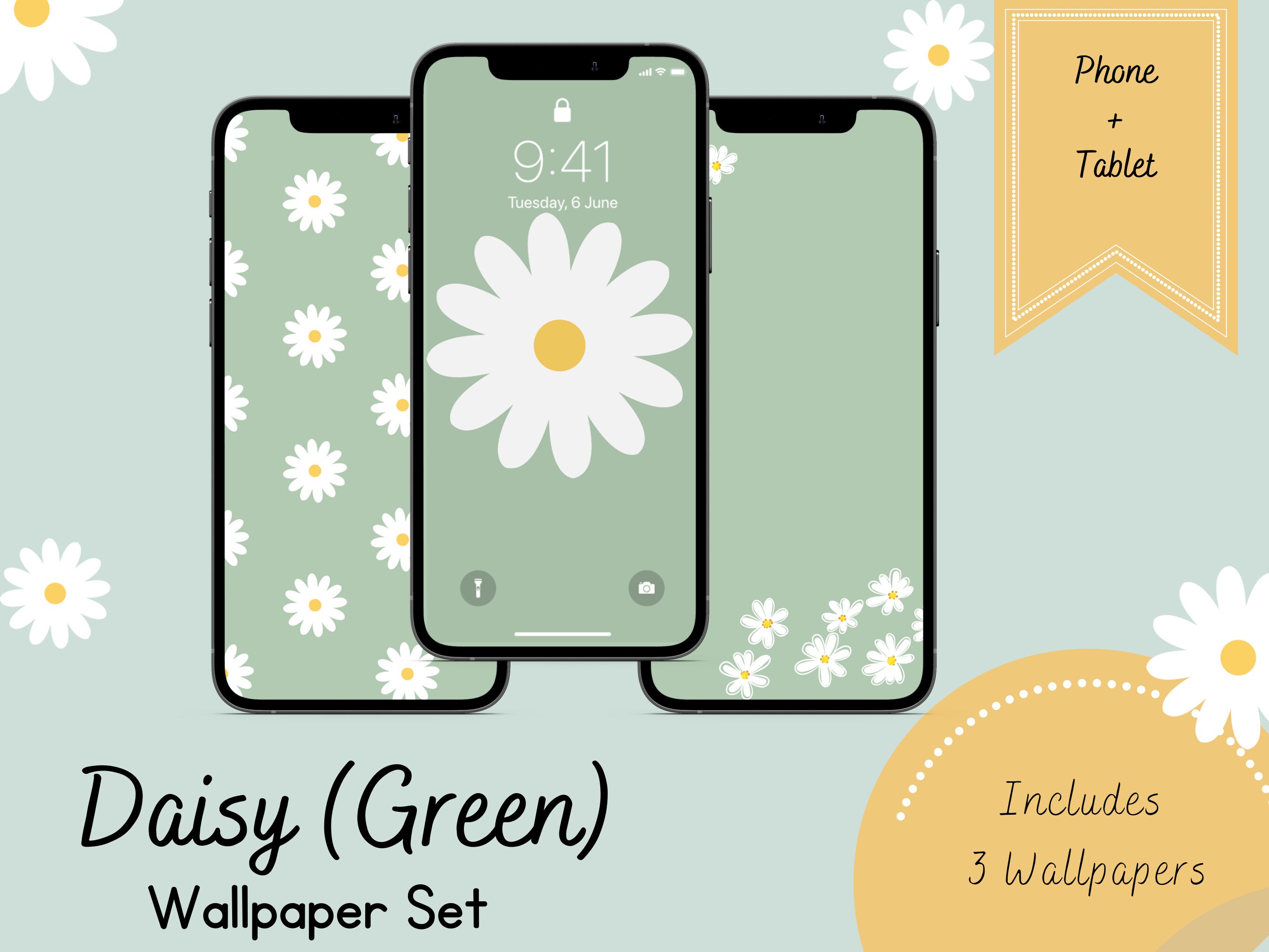 Daisy Phone Wallpaper Set / Home Screen / Lock Screen / Android ...