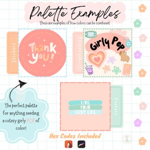 Girly Pop- Color Palette | Sketchbook | Procreate | Hipaint - Etsy