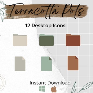 Desktop Icons / Terracotta Pots Color Folders & Document Icons / PNG ...