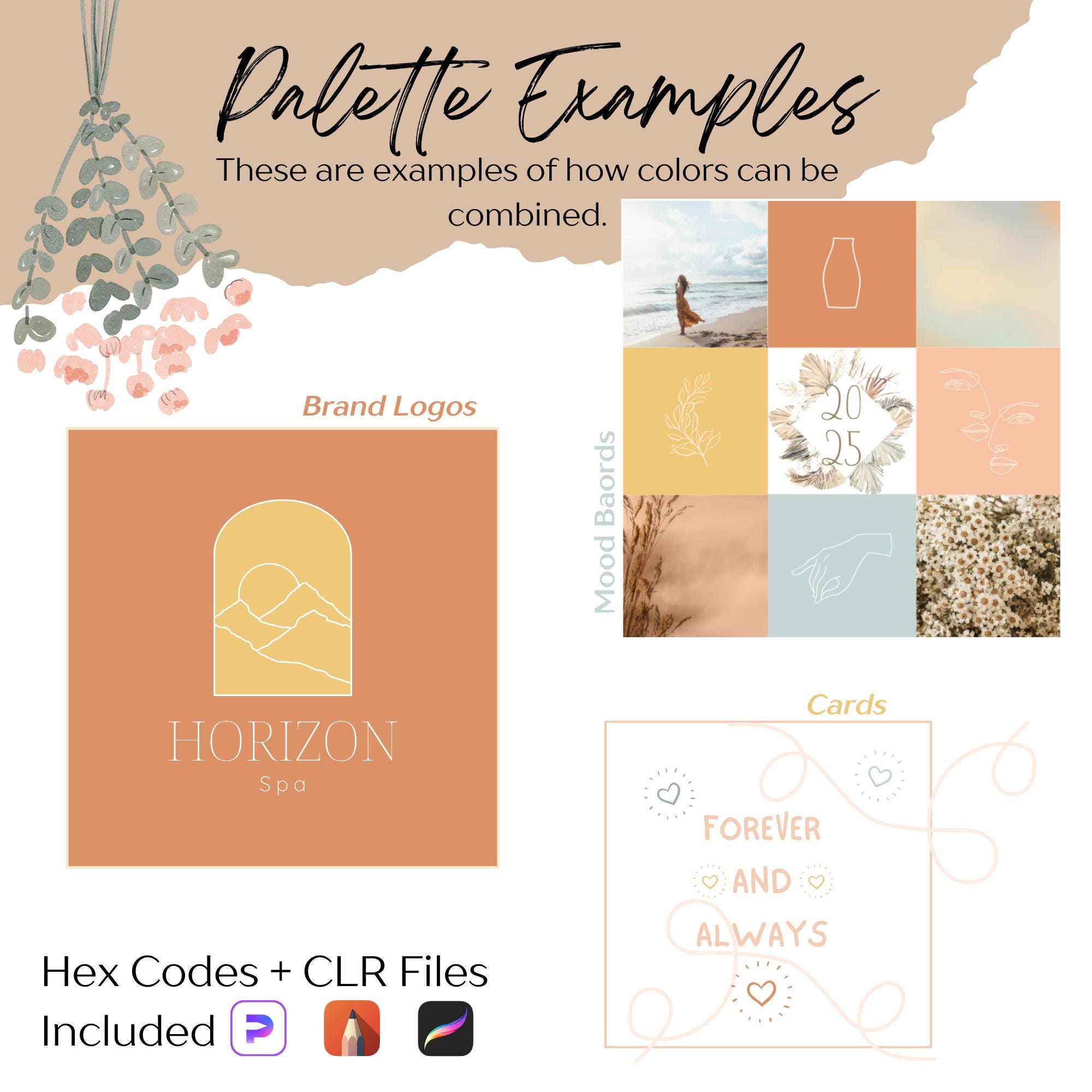 Boho Hearts Color Palette | Sketchbook | Procreate | Hipaint - Etsy