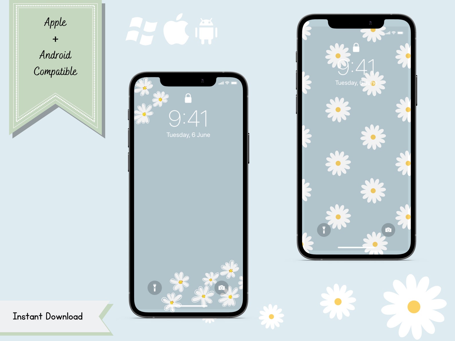 Daisy Phone Wallpaper Set / Home Screen / Lock Screen / Android ...