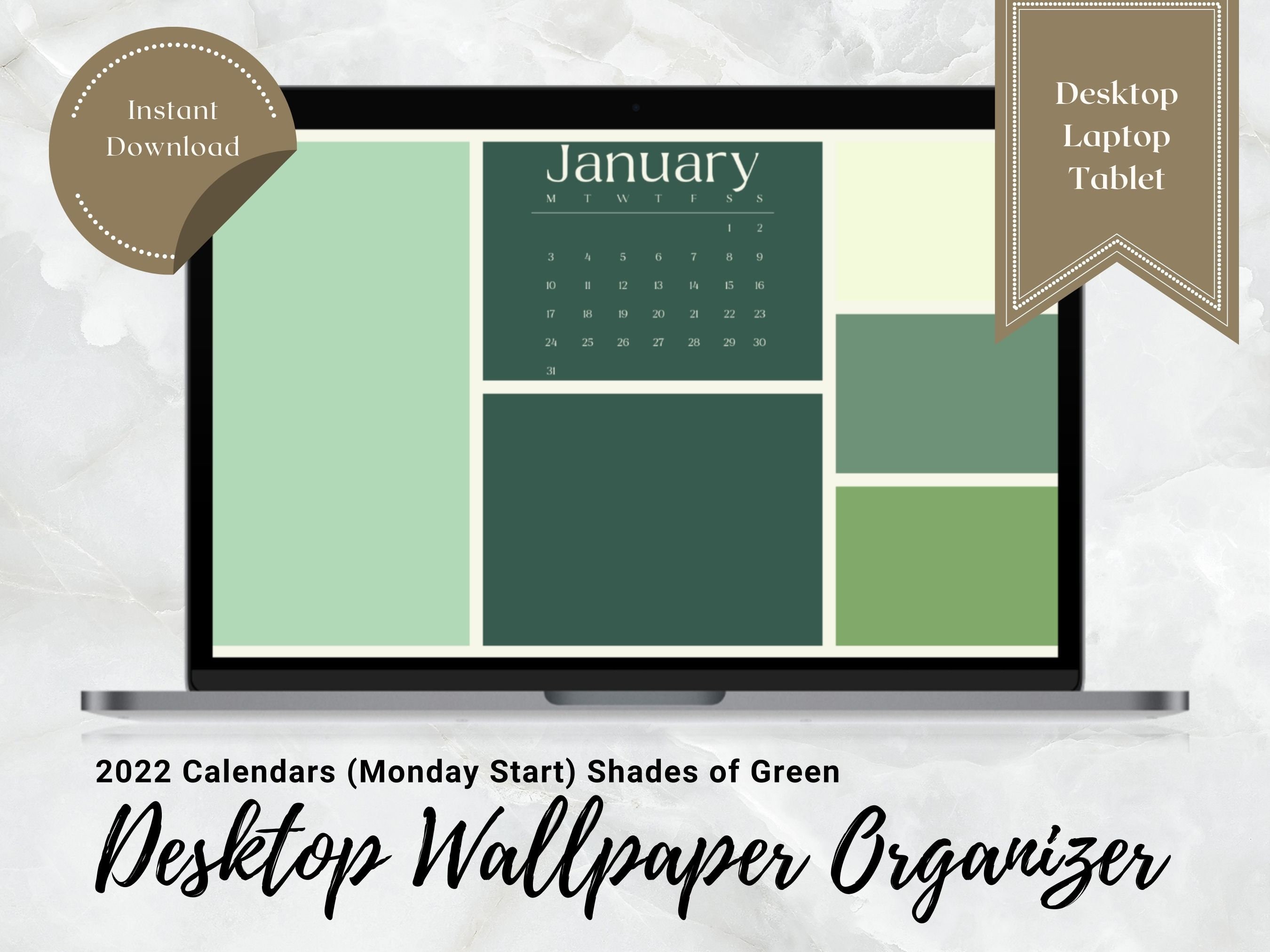 Paper & Party Supplies Apple iMac 2022 Basic Green Monday Start Desktop ...