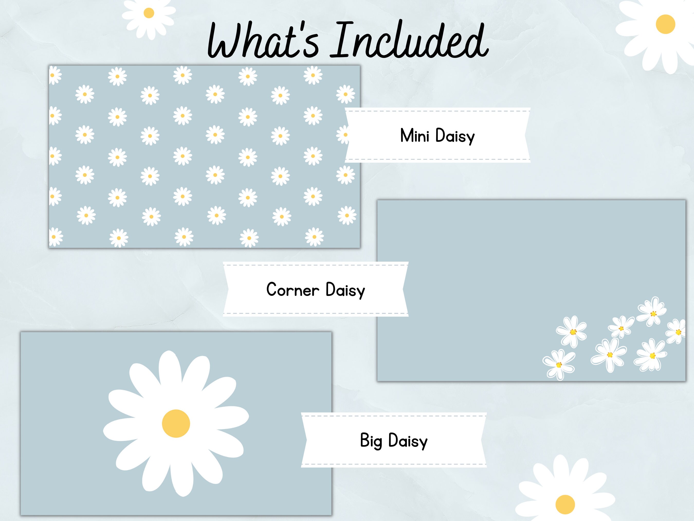 Blue Daisy Wallpaper Set / Computer/ Laptop / Desktop/ Home - Etsy