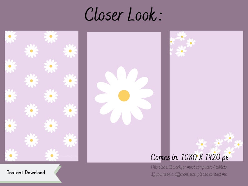 Daisy Phone Wallpaper Set / Home Screen / Lock Screen / Android ...