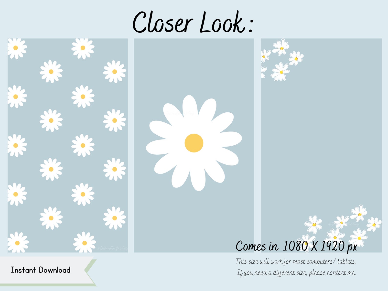 Daisy Phone Wallpaper Set / Home Screen / Lock Screen / Android ...