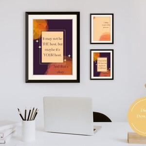 Purple Printable Motivational Wall Art Gallery/ Simple Modern Prints ...