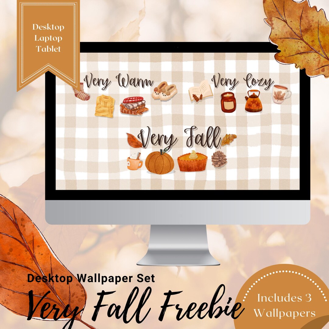 Very Fall Freebie Desktop Wallpaper Set / Lock Screen / Home Screen ...