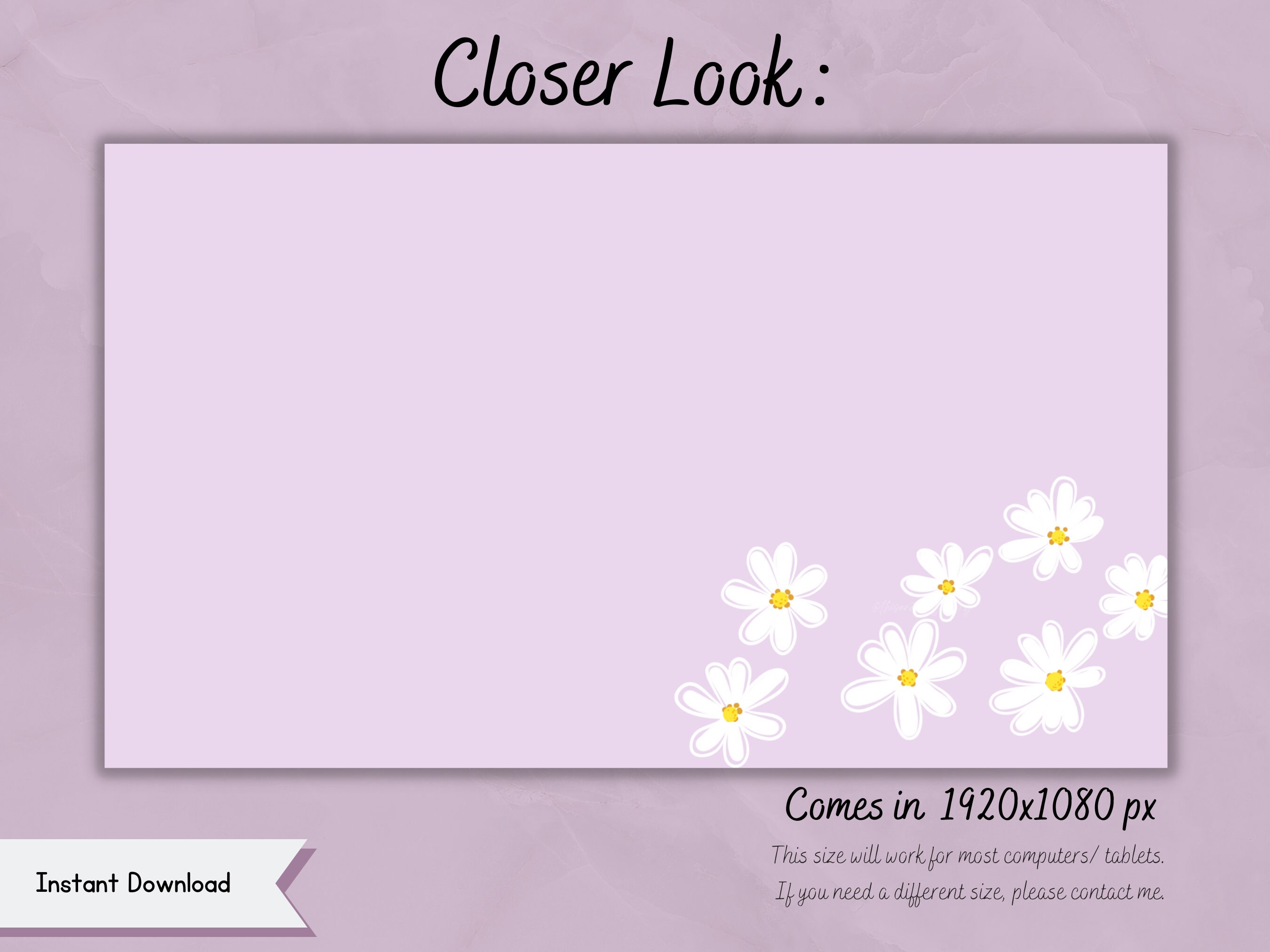 Purple Daisy Wallpaper Set / Computer/ Laptop / Desktop/ Home Screen ...