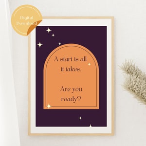 Purple Printable Motivational Wall Art Gallery/ Simple Modern Prints ...