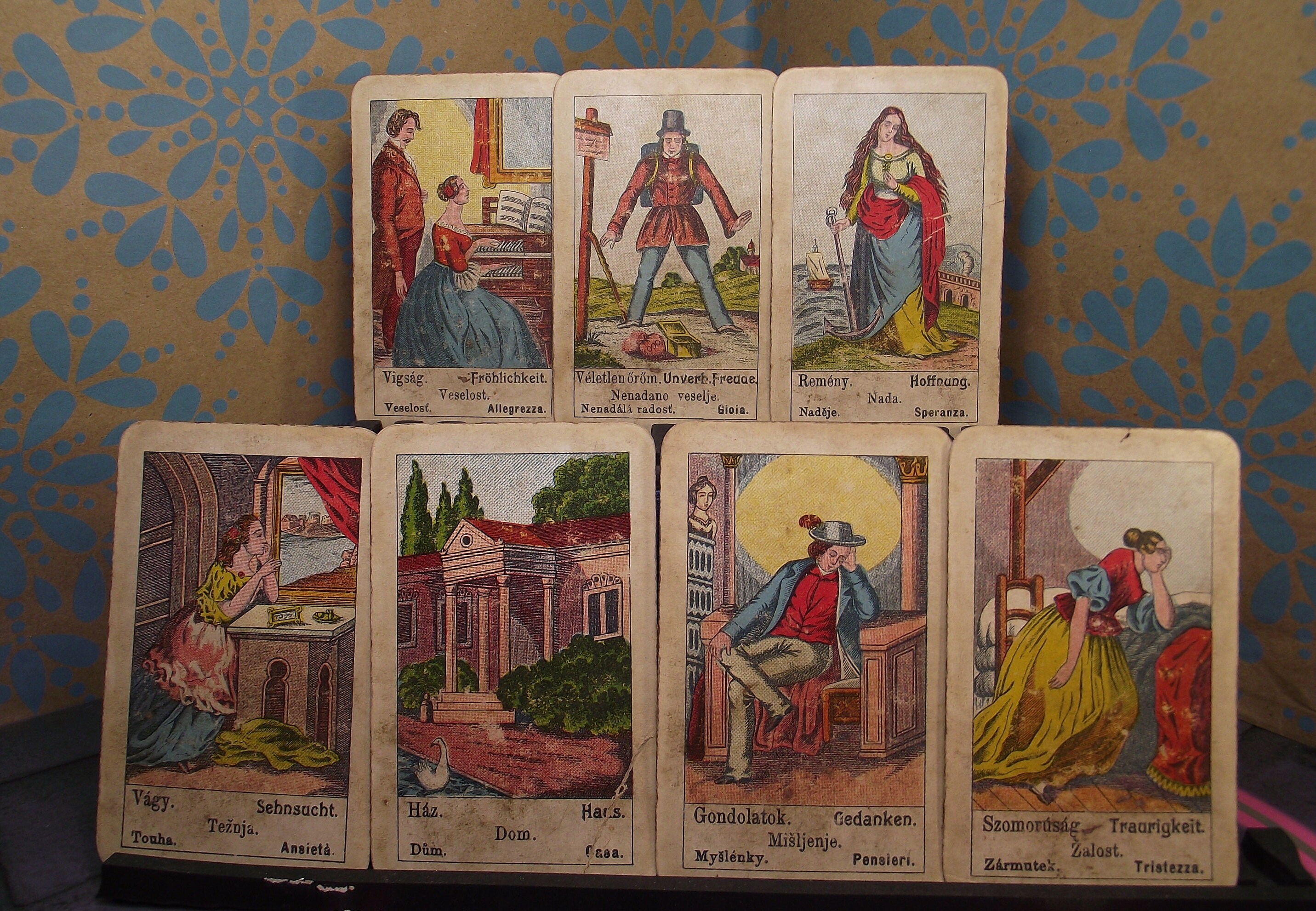 Unique and Rare Gypsy Fortune Tellers Tarot Cards, Made by Piatnik ...