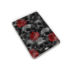 Goth iPad Case Horror Aesthetic Skulls Pattern iPad 10.2 Air 5 4 10.9 ...