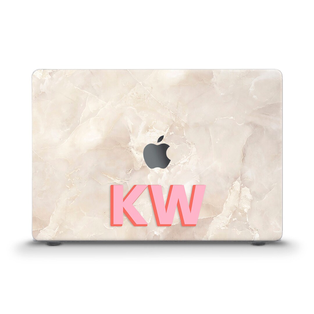 Monogram MacBook Case Aesthetic Marble Personalized MacBook Air 13 M2 ...