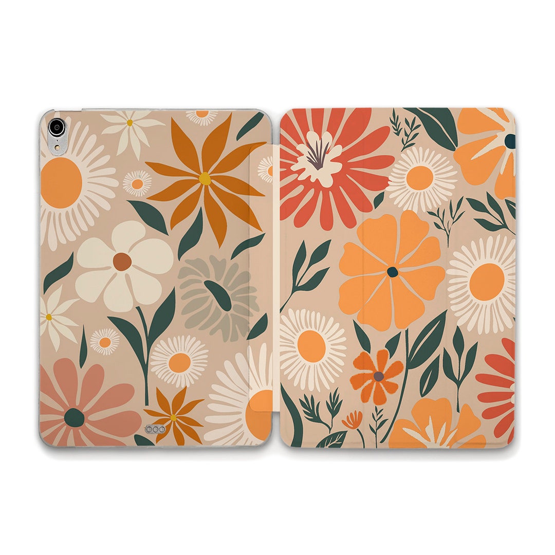Floral iPad Case for Girls Cute Flowers iPad 10th 9th 10.2 iPad Air 5th ...