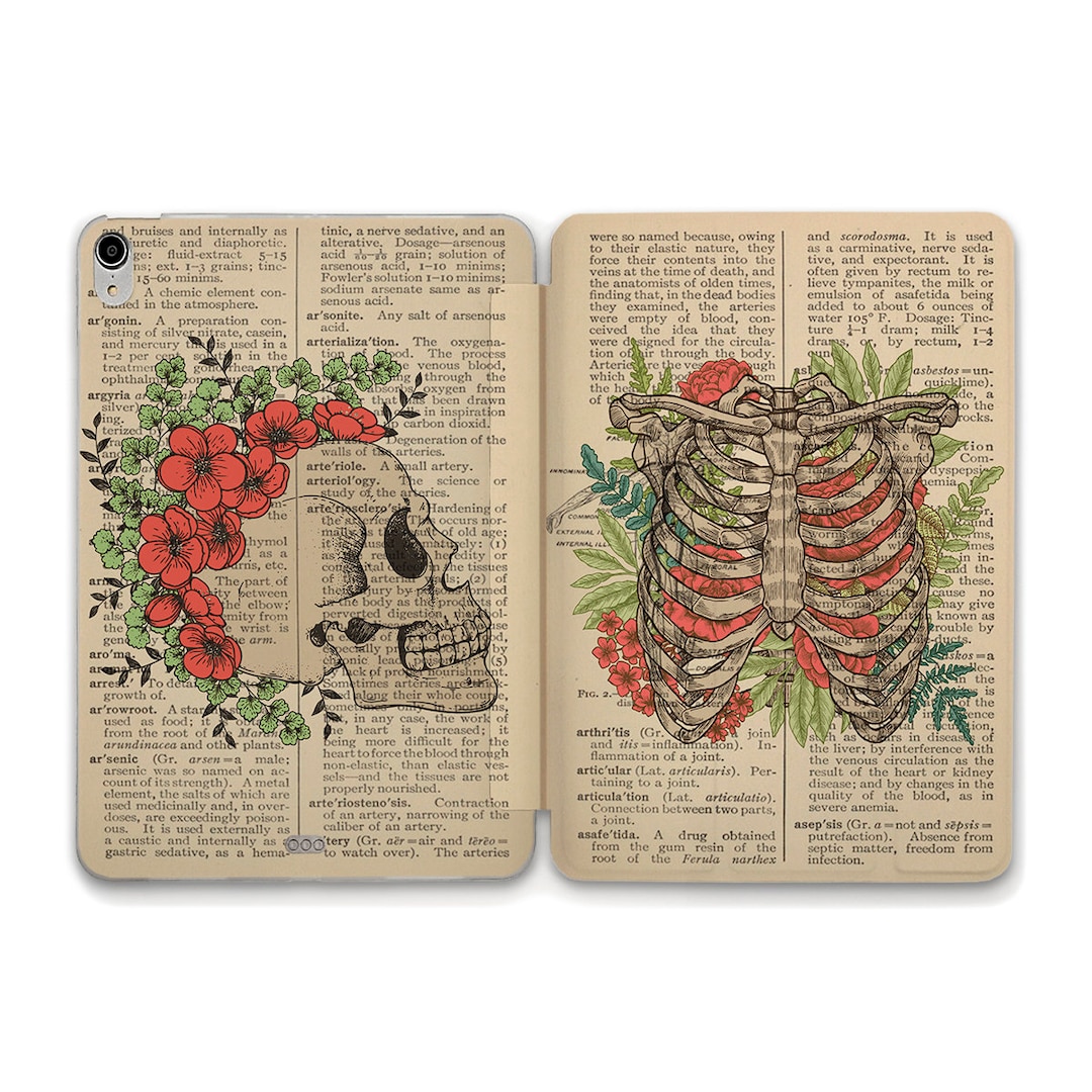 Science iPad Case Anatomy Book Aesthetic iPad 10th 9th 10.2 Air 5 10.9 ...