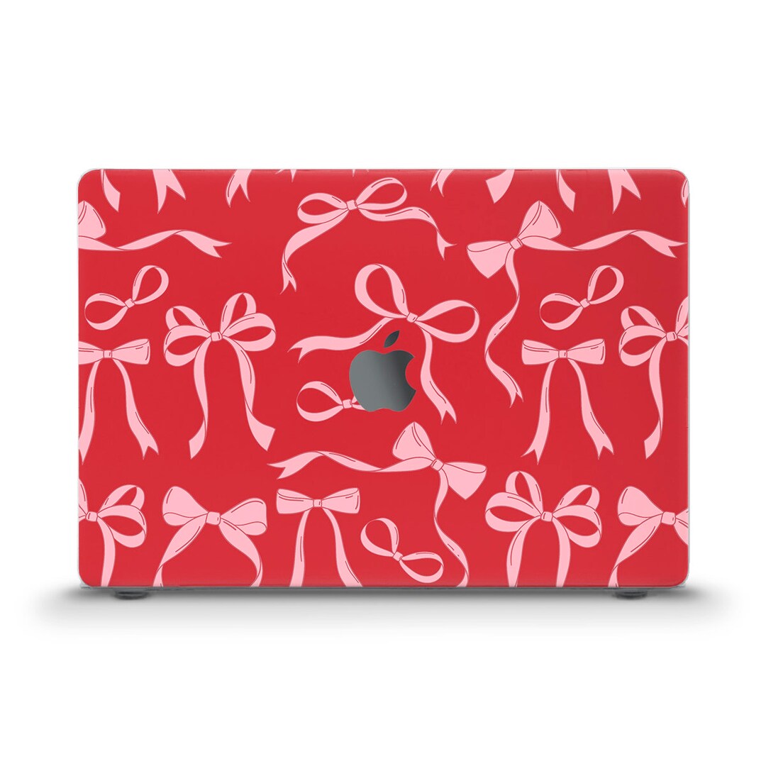 Cute MacBook Case With Bows Pink Ribbons MacBook Air 13 Air 15 M2 M3 ...