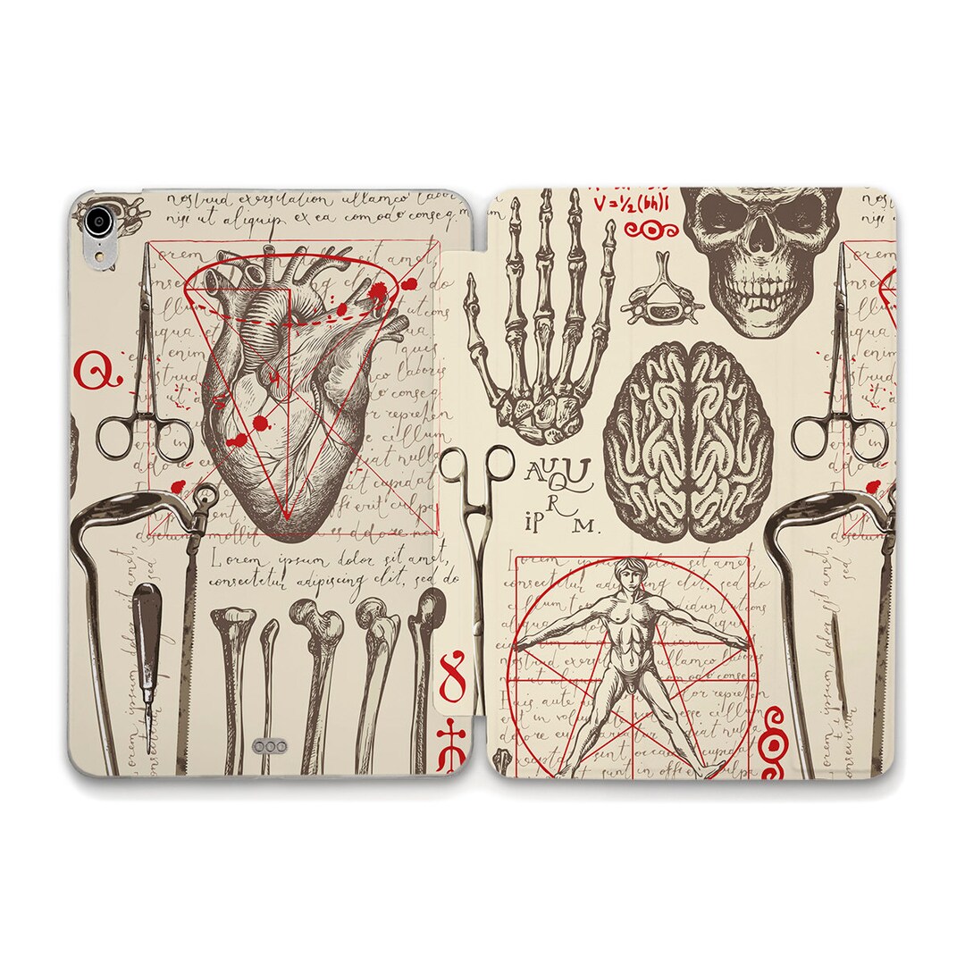 Anatomy iPad Case Heart Brain Skull Occult iPad 10th 10.2 9th Air 5 10. ...