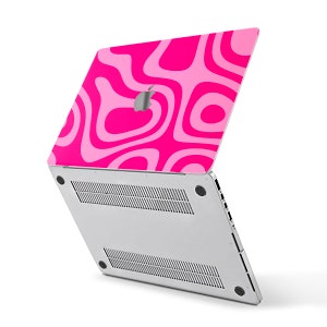 Preppy MacBook Case Aesthetic Hot Pink Swirl MacBook Air 13 Air 15 M2 ...