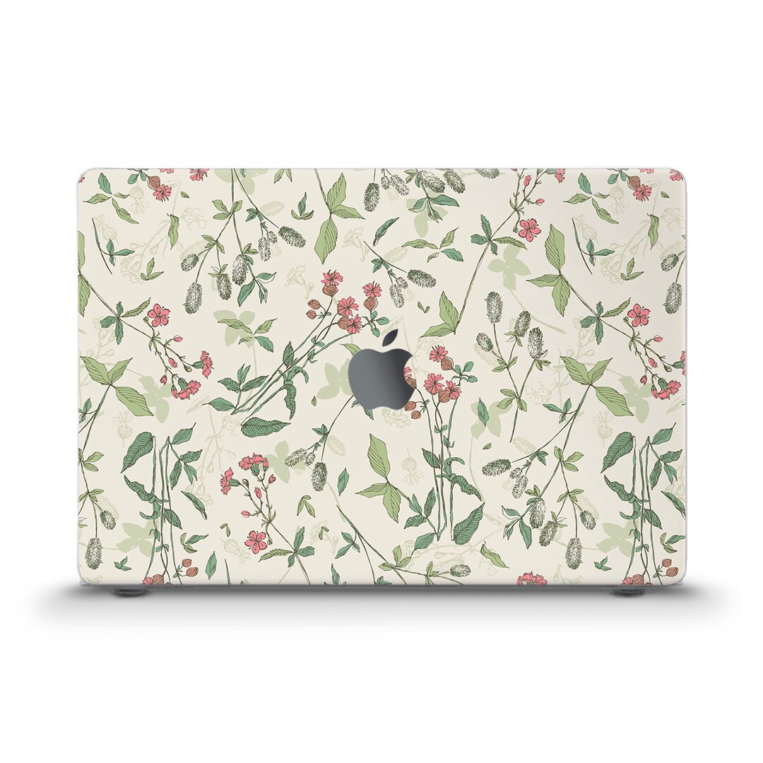 Floral MacBook Case Cute Aesthetic Neutral Cream MacBook Air 13 Pro 13 ...