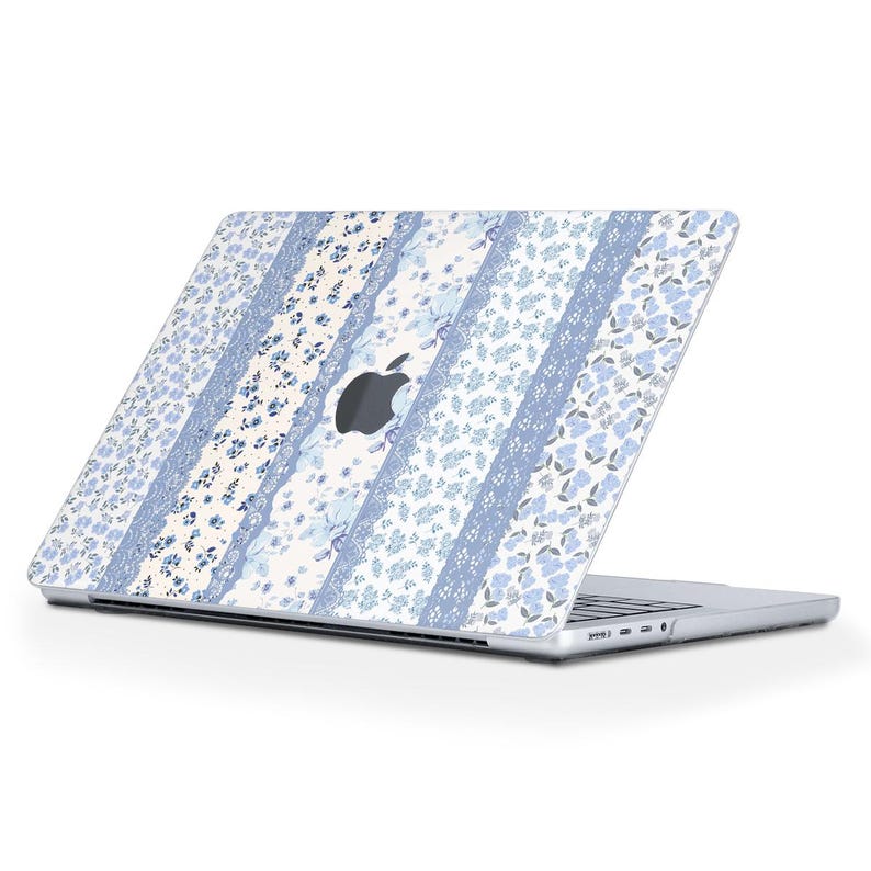 Cute MacBook Case Blue Flowers Aesthetic MacBook Air 13 Inch Air 15 M2 ...