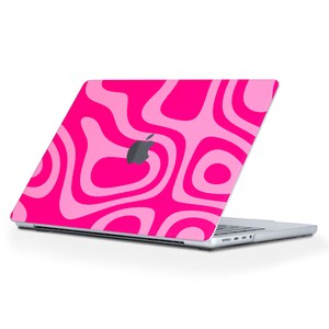 Preppy MacBook Case Aesthetic Hot Pink Swirl MacBook Air 13 Air 15 M2 ...