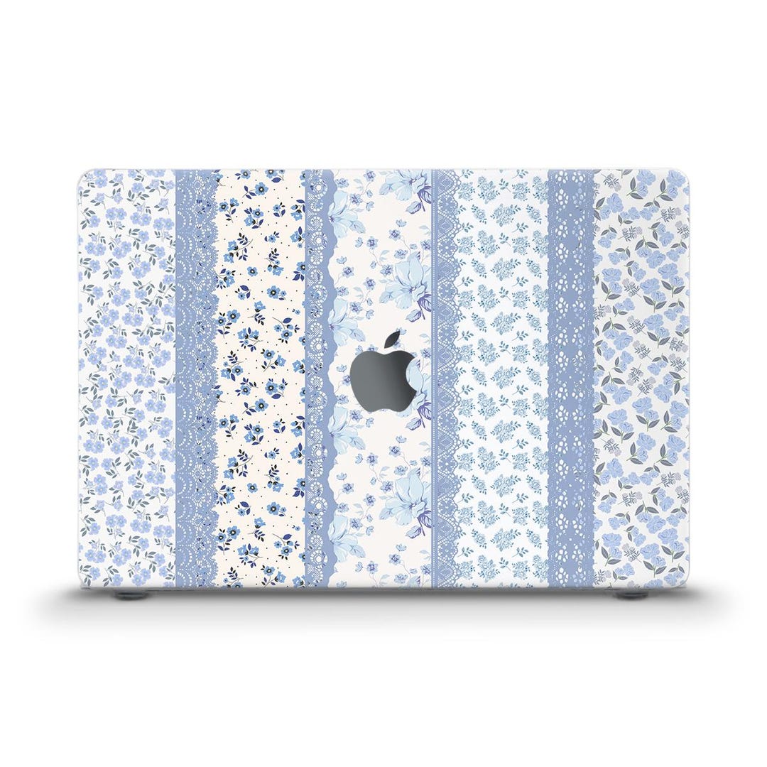 Cute MacBook Case Blue Flowers Aesthetic MacBook Air 13 Inch Air 15 M2 ...